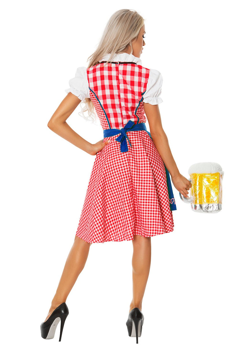 Premium Ladies Blue Oktoberfest Beer Maid Wench German Bavarian Heidi ...